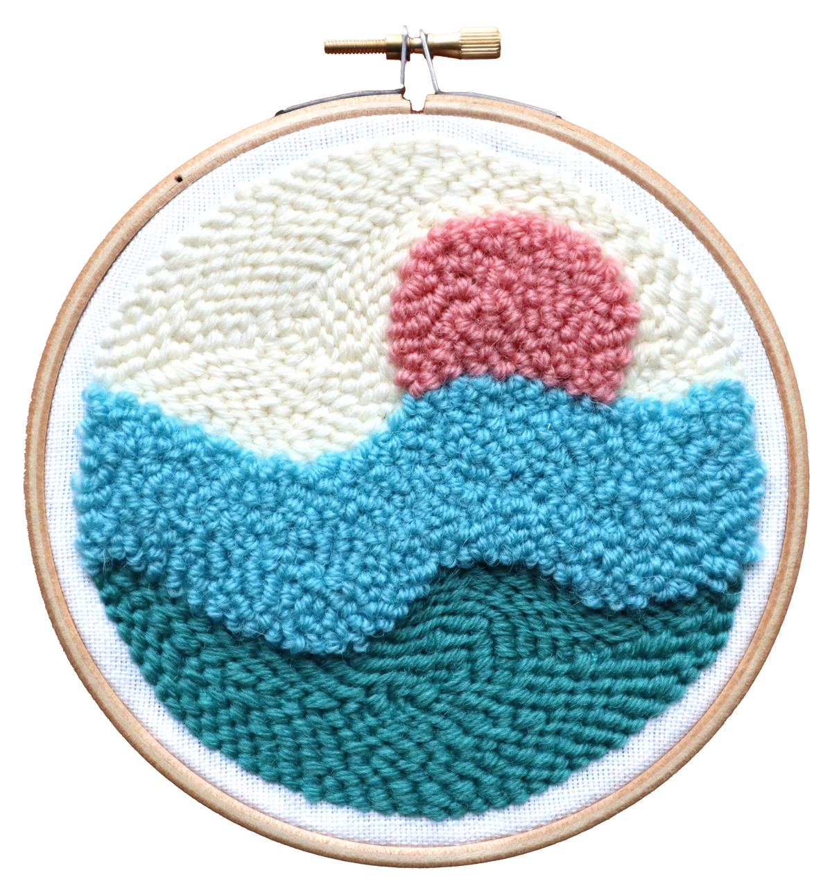 Waves Punch Needle Embroidery Kit for Beginners | The Modern Crafter